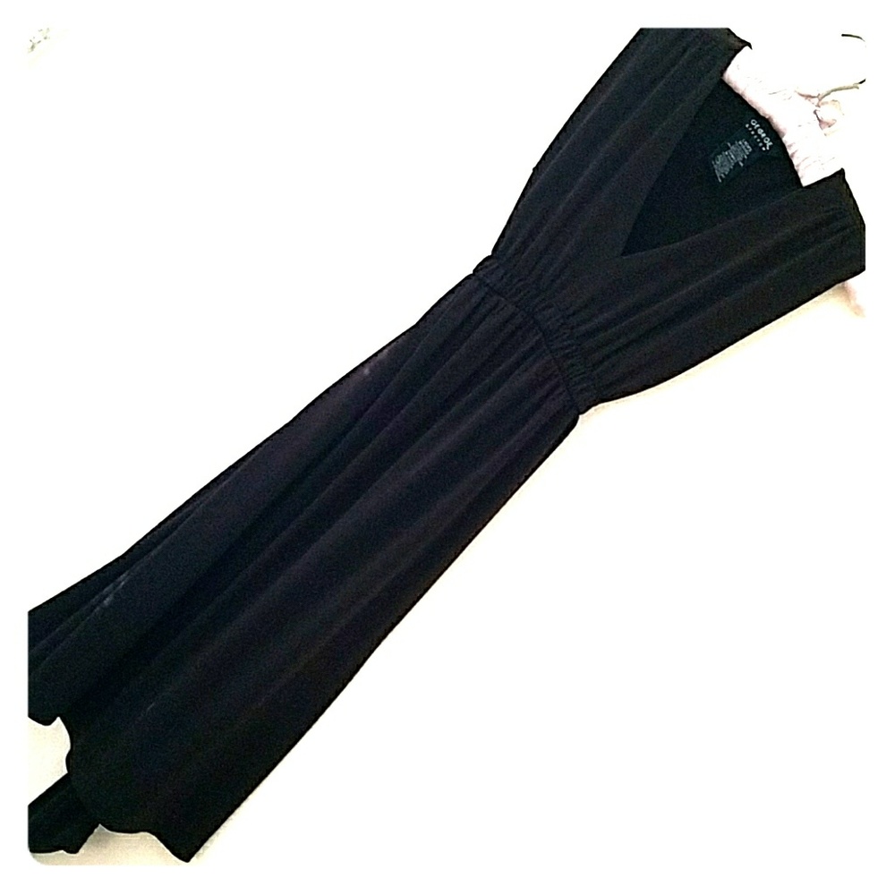 George Stretch Brown V-Neck Dress - Gem